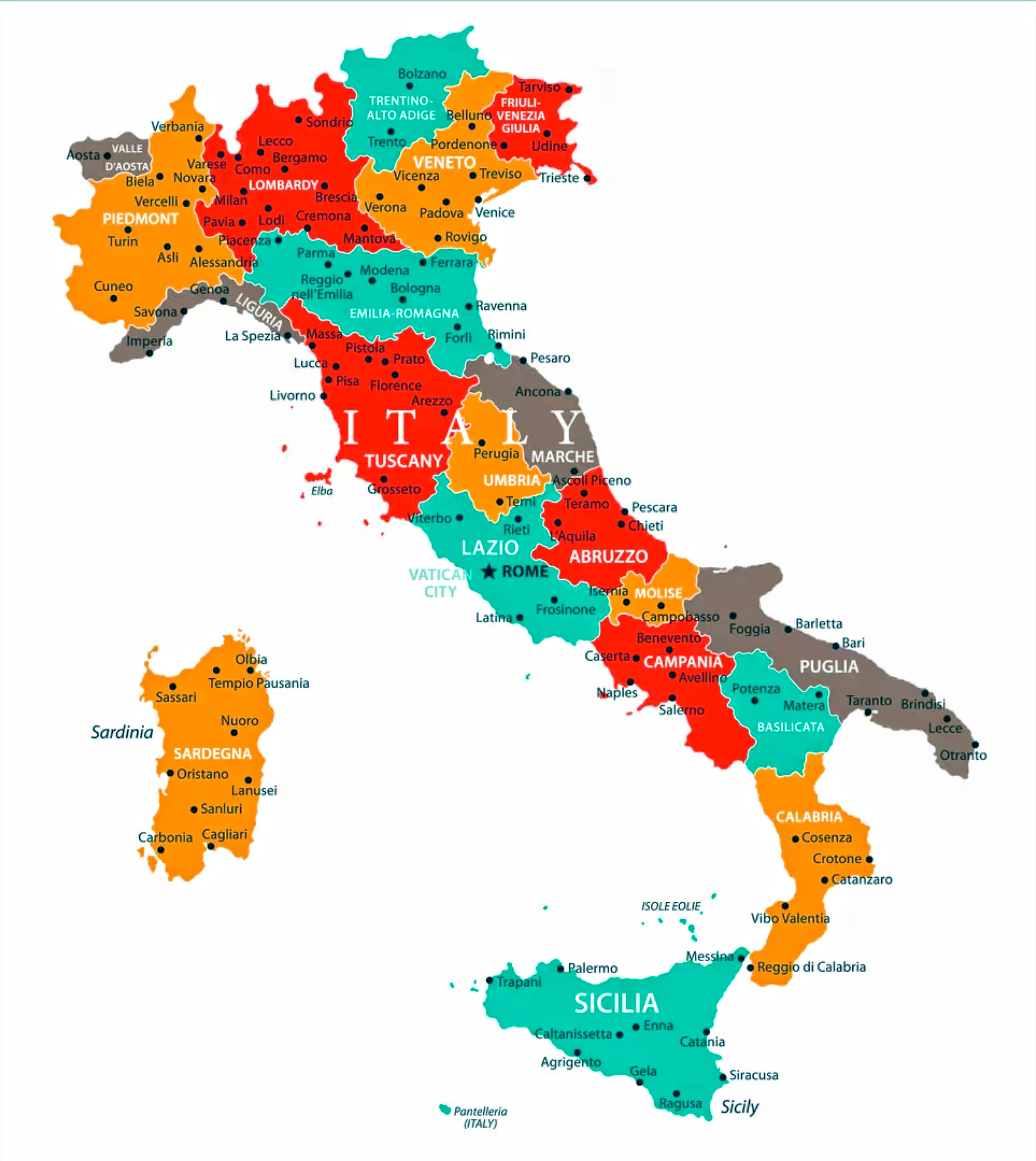 A Collection Of Italy Maps