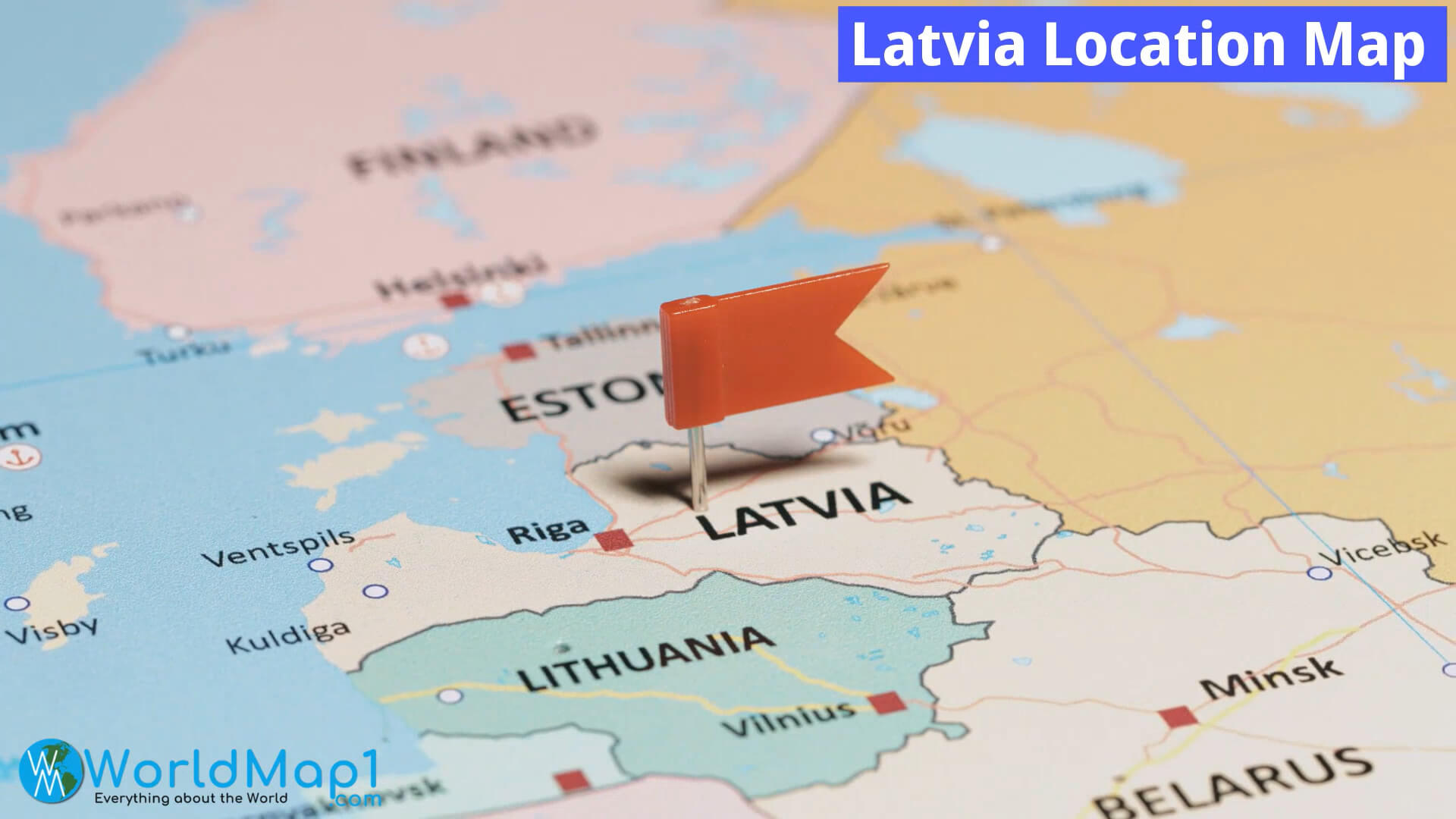Latvia Free Printable Map