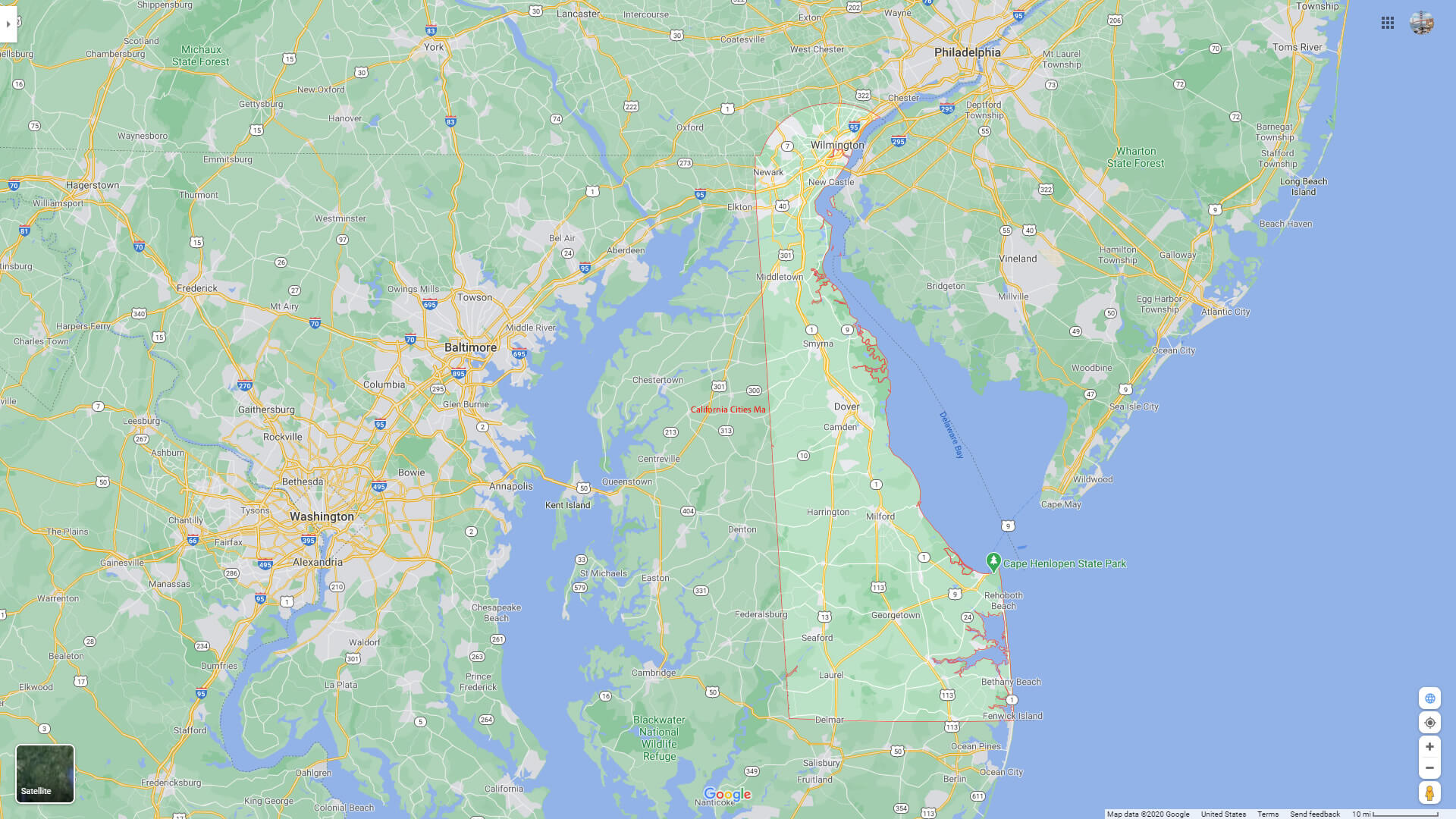 Delaware Map - United States