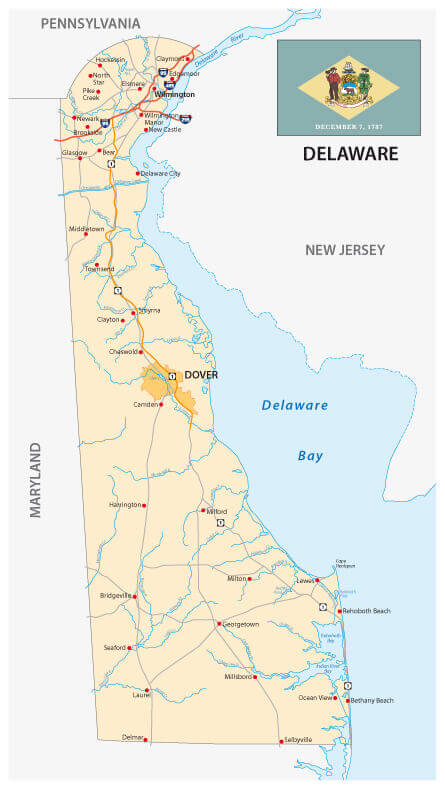 Delaware Map - United States