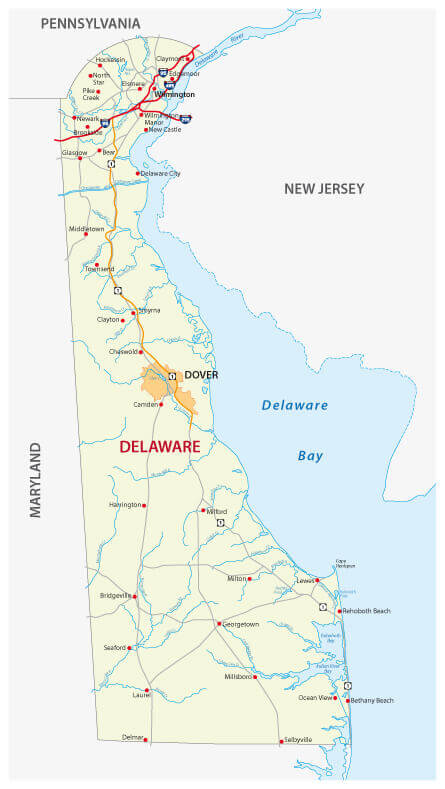 Delaware Map - United States
