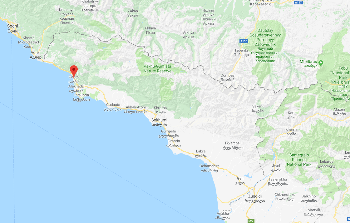 Gagra Map and Gagra Satellite Image