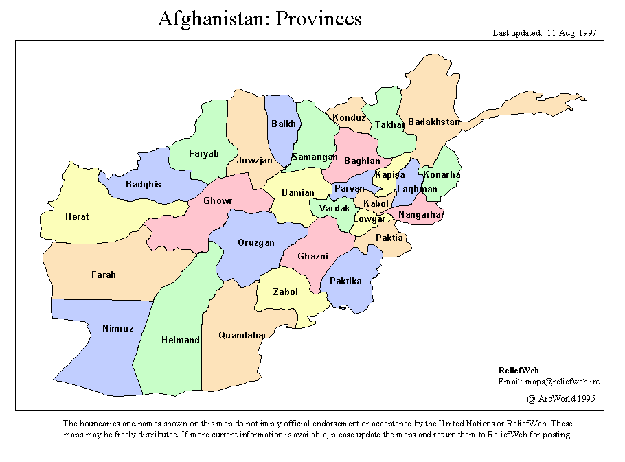 Kandahar Map - Afghanistan
