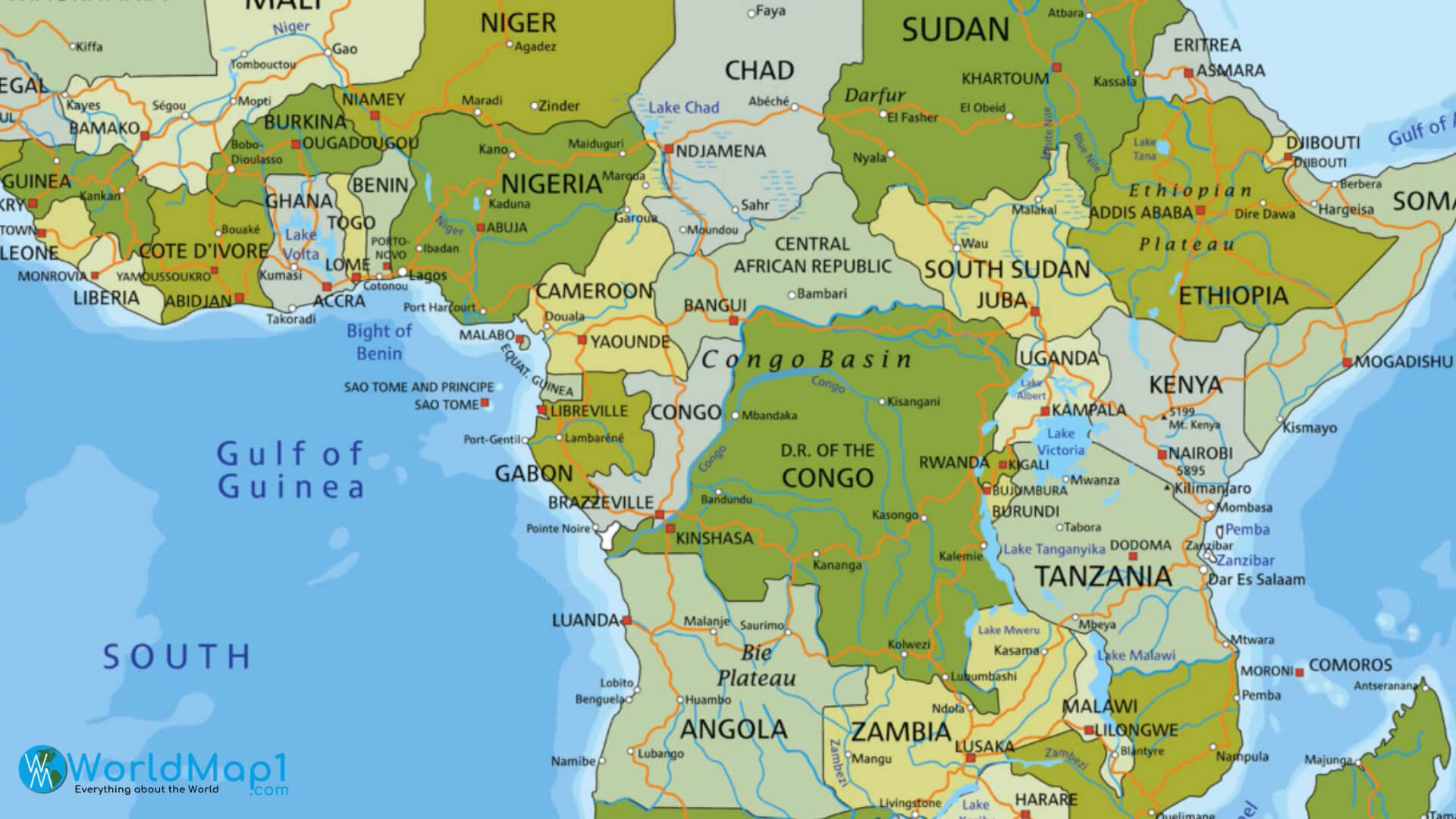 Africa Countries Maps, Satellite Images from Space 2