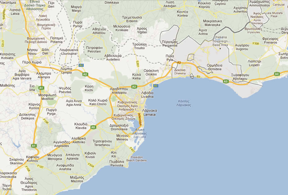 Akrotiri and Dhekelia Map and Akrotiri and Dhekelia Satellite Images