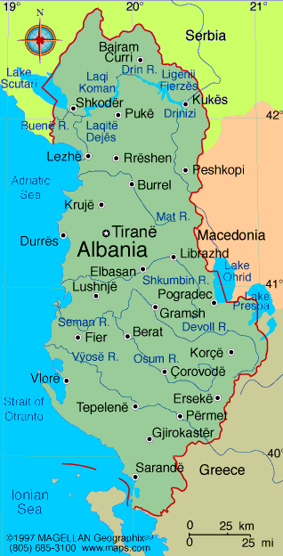 Kukes Map - Albania