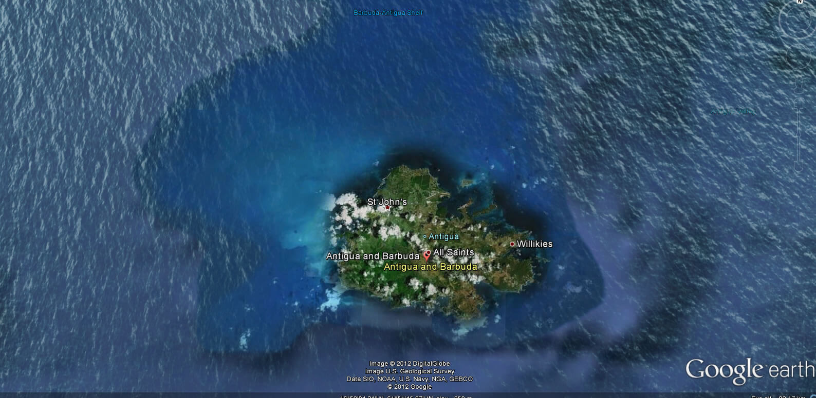 Antigua and Barbuda Map and Antigua and Barbuda Satellite Image