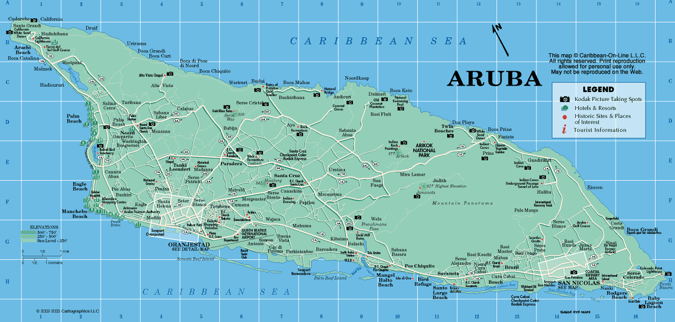 Aruba Map - Aruba