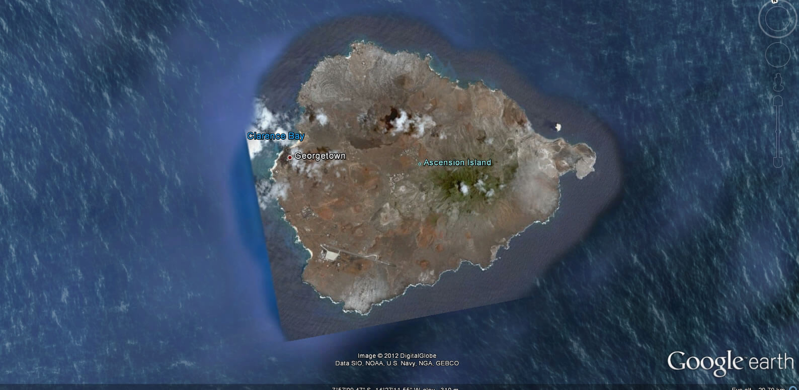 Map of Ascension Island