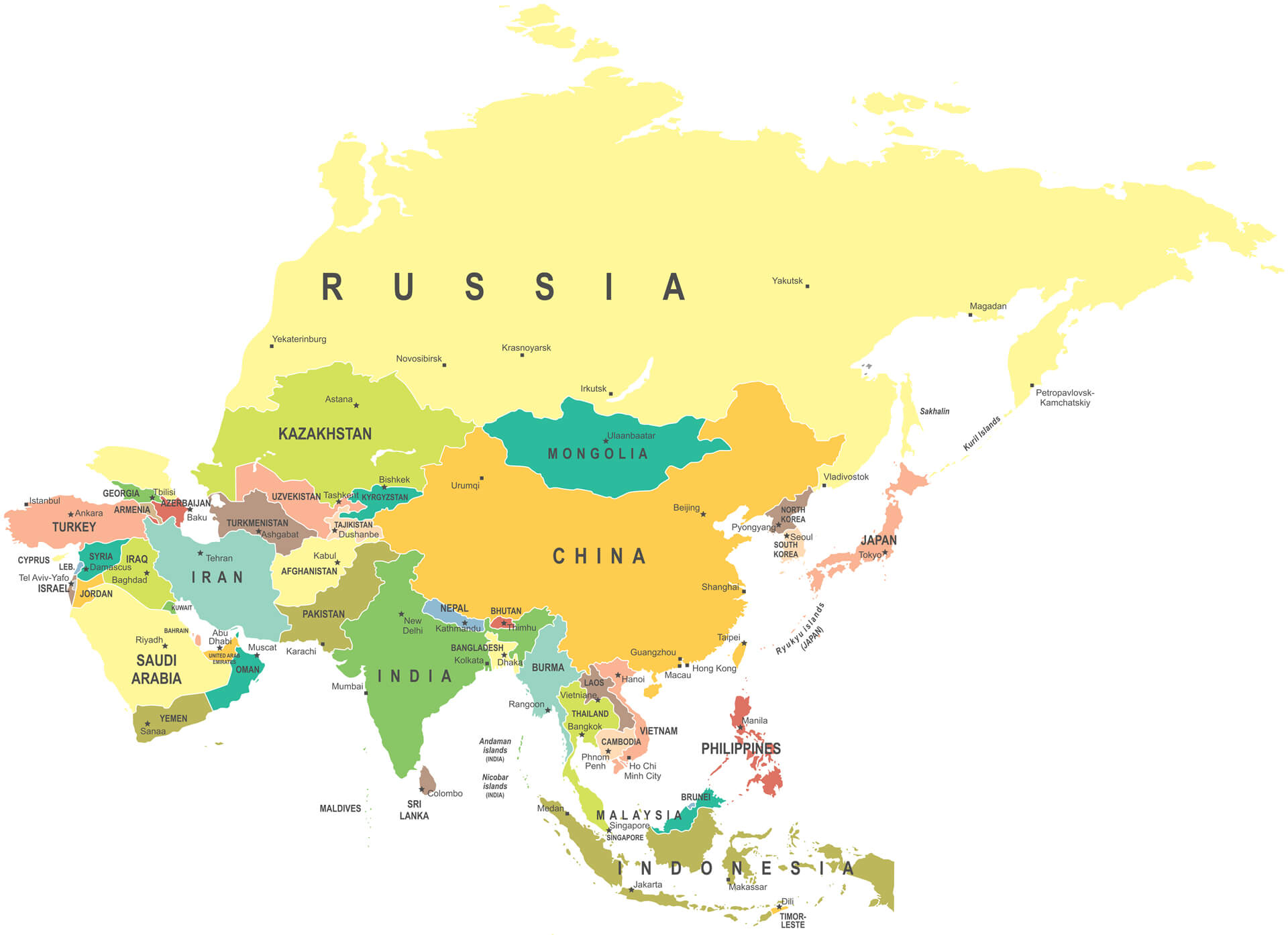 Map of Asia