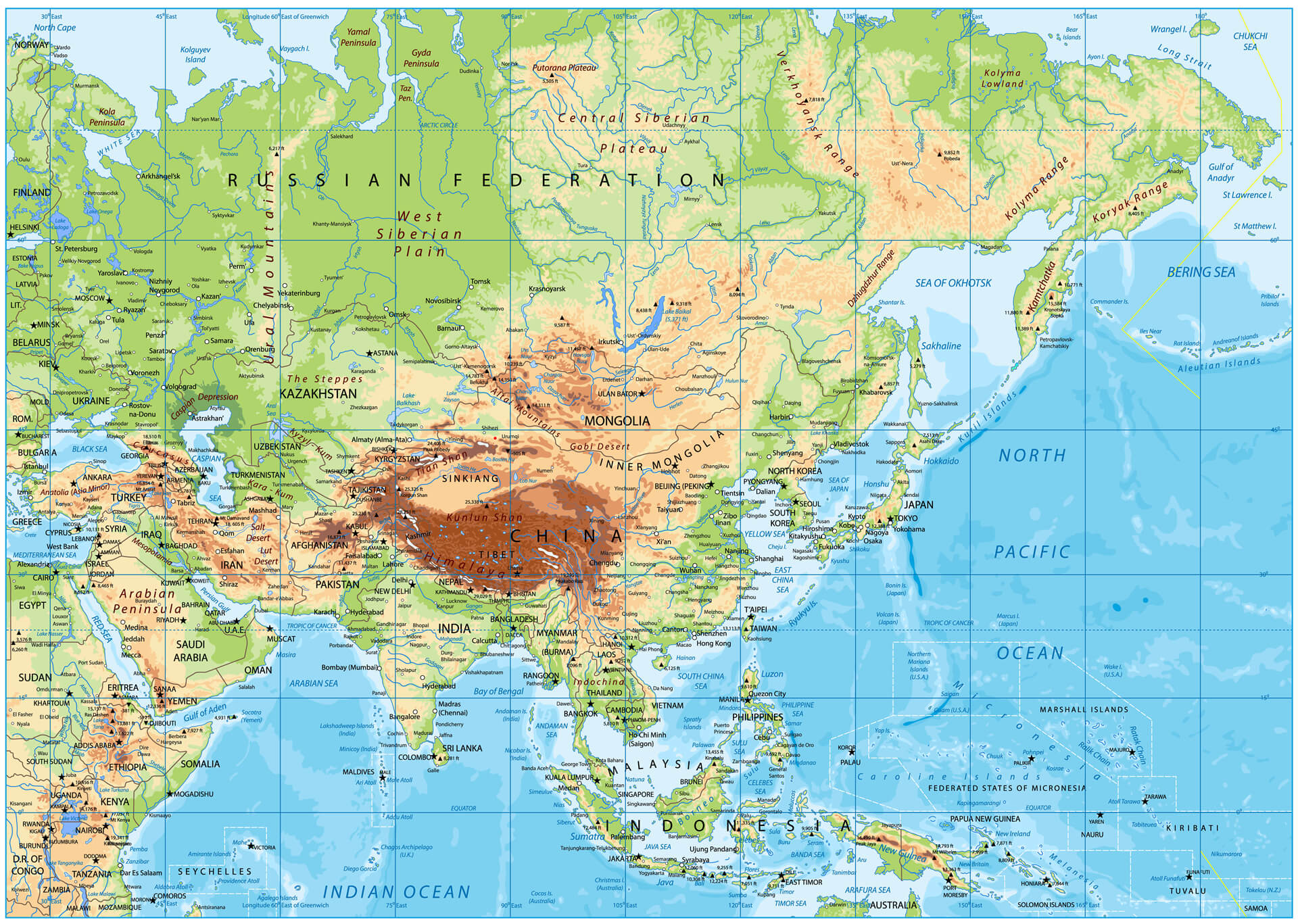 Map of Asia
