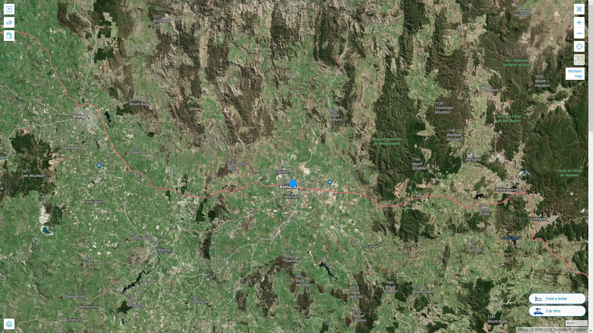 Bathurst Map - Australia