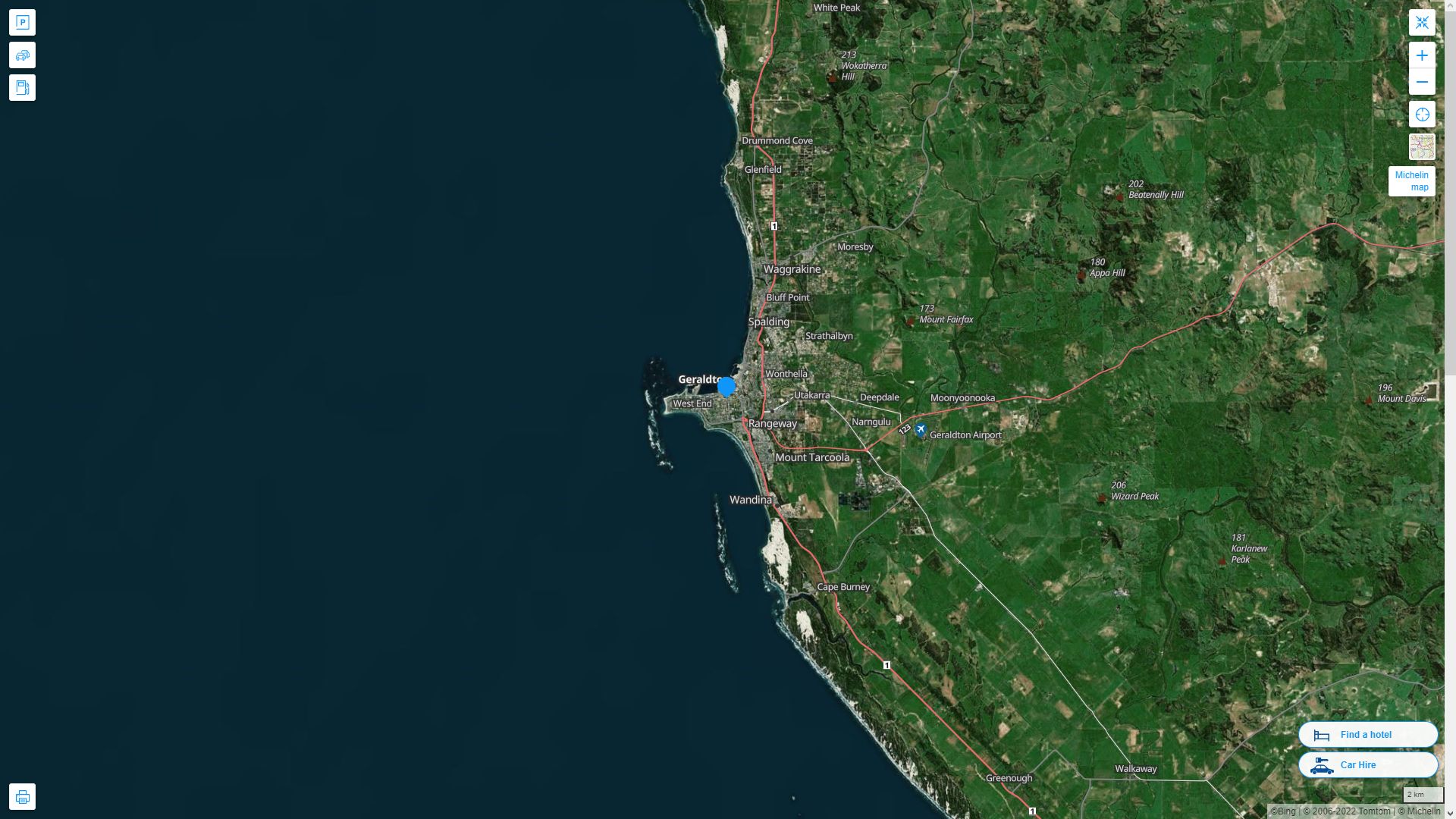 Geraldton Map - Australia