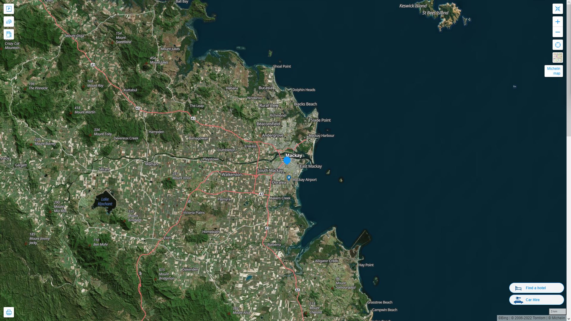 Mackay Map and Mackay Satellite Image