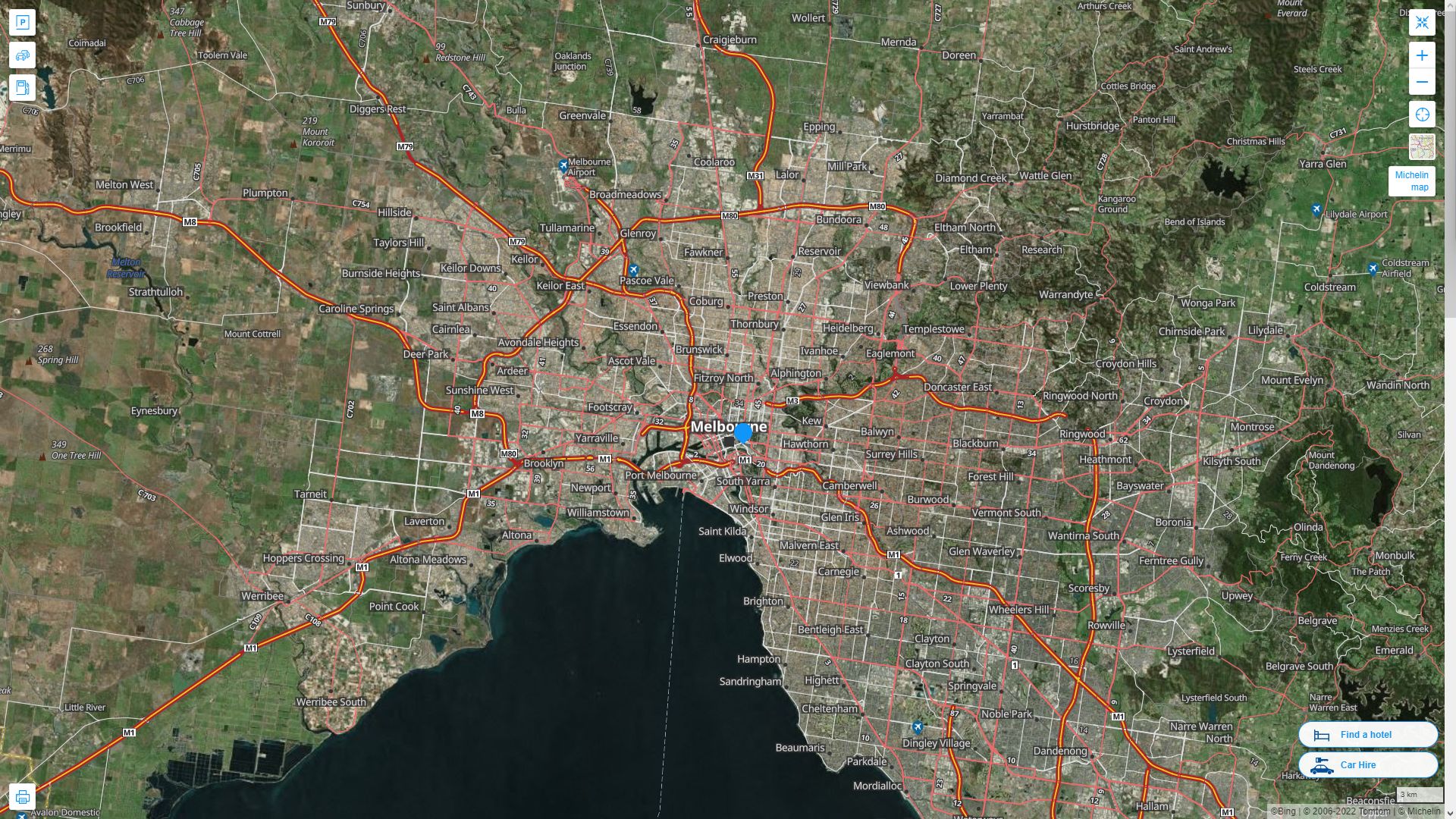 Melbourne Map - Australia