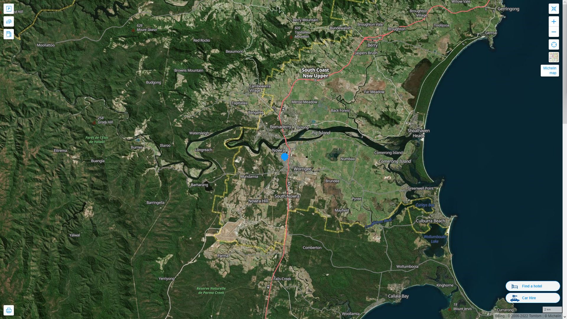 Nowra Map and Nowra Satellite Images
