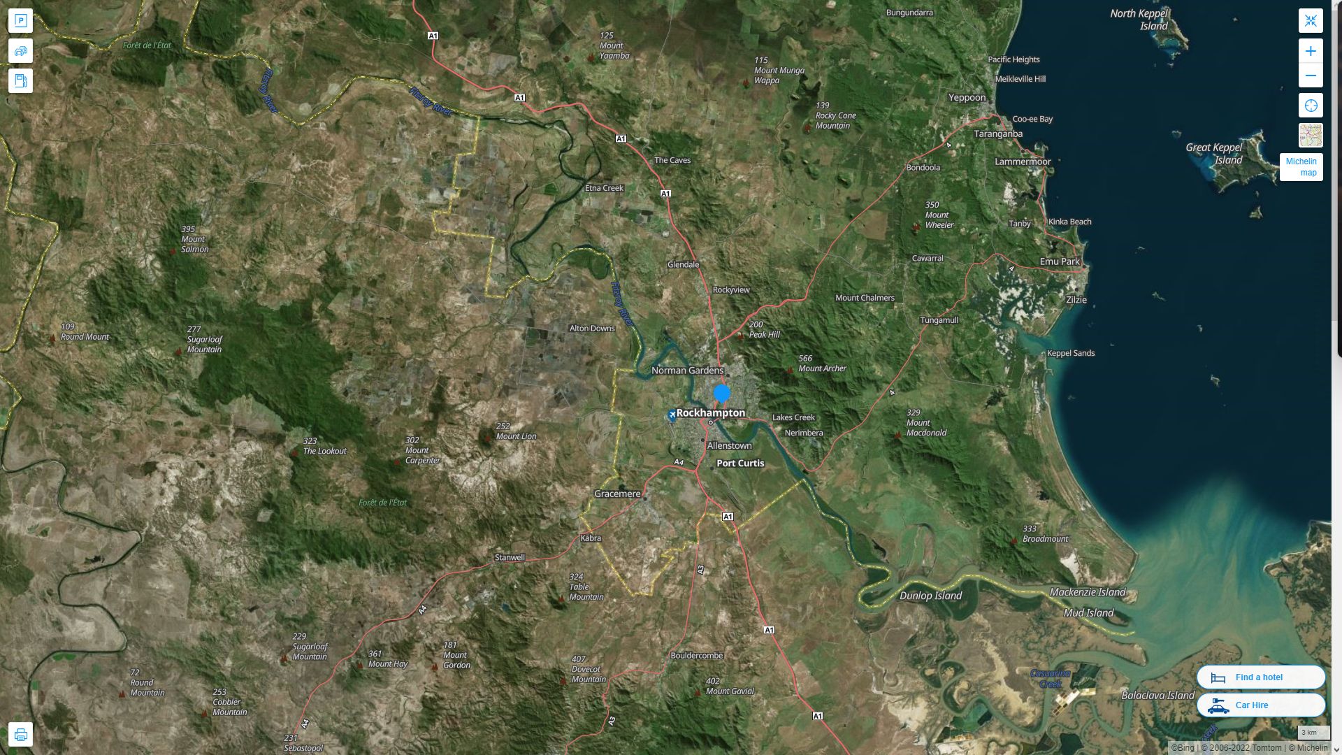 Rockhampton Map and Rockhampton Satellite Images