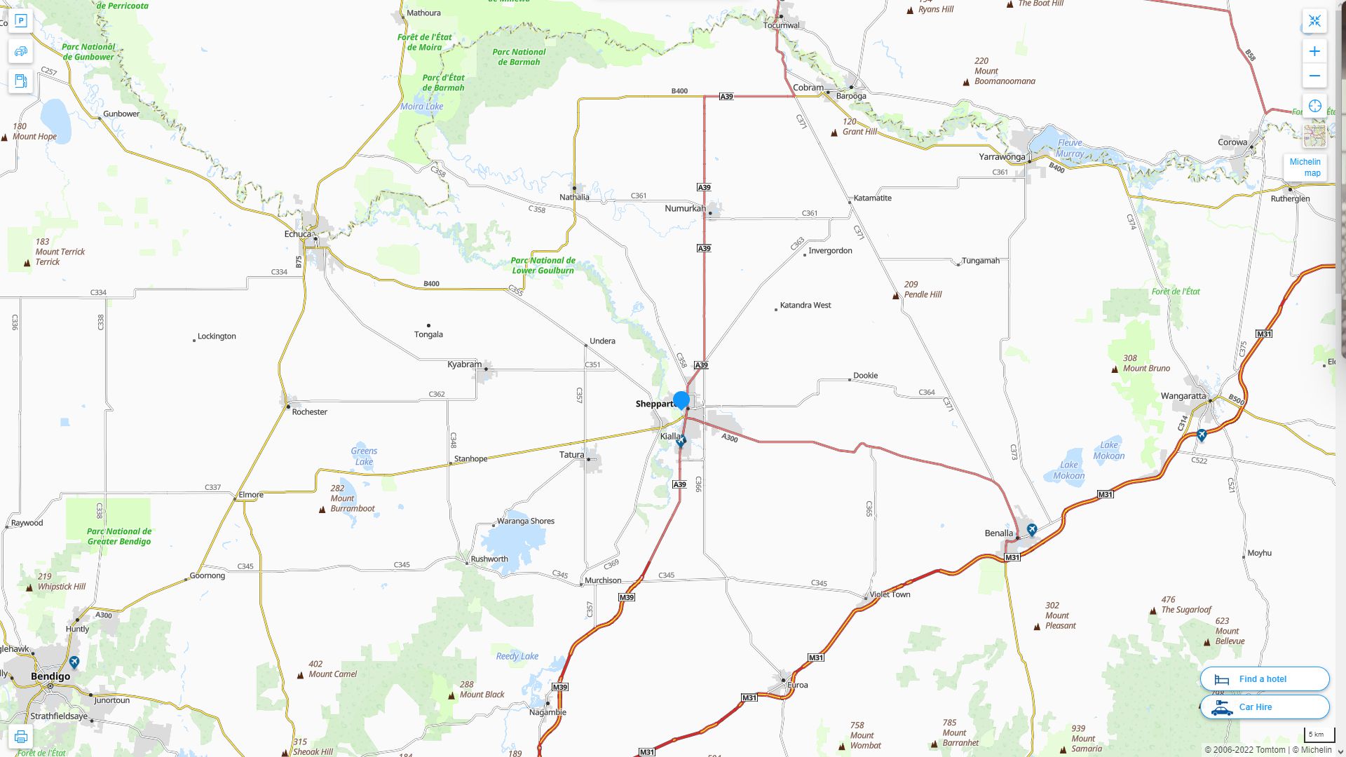 Shepparton Map - Australia