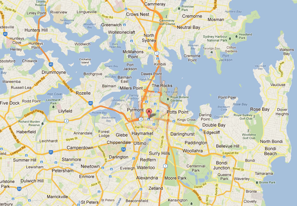 Sydney Map and Sydney Satellite Image