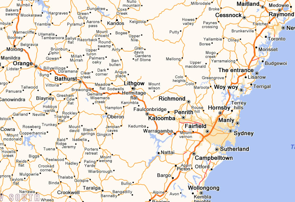 Sydney Map and Sydney Satellite Images