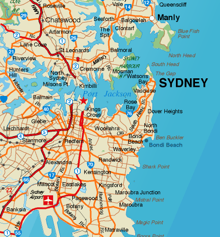 Sydney Map - Australia