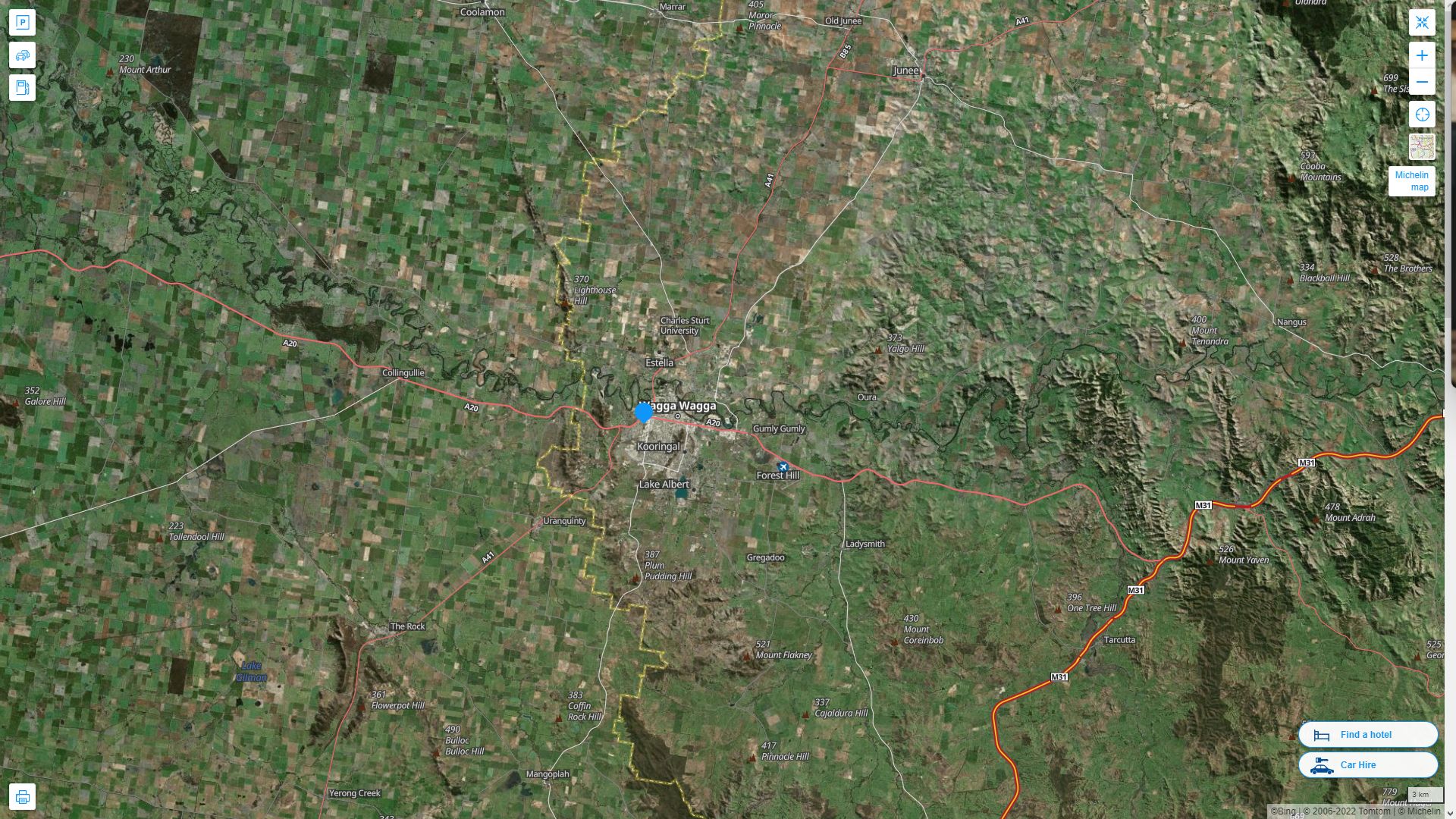 Wagga Wagga Map - Australia