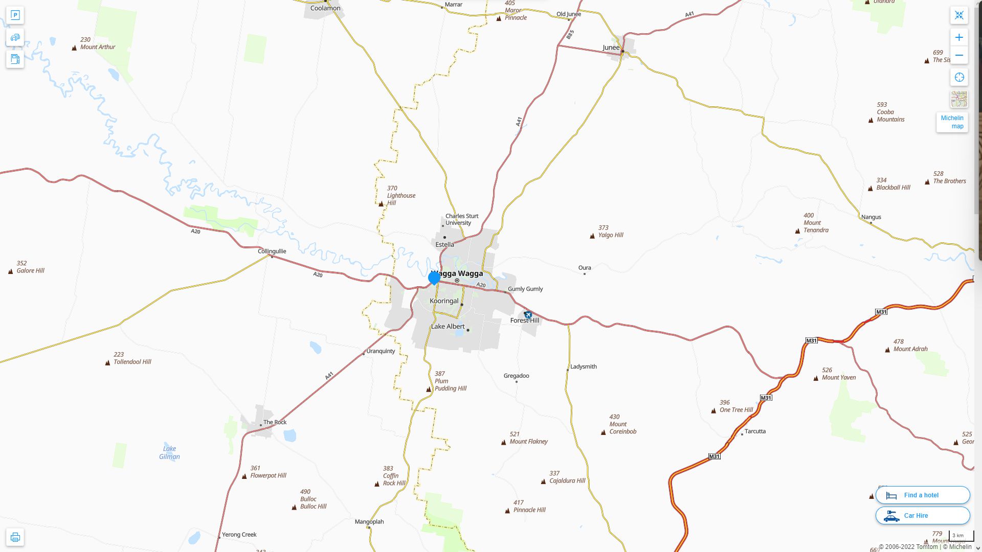 Wagga Wagga Map - Australia