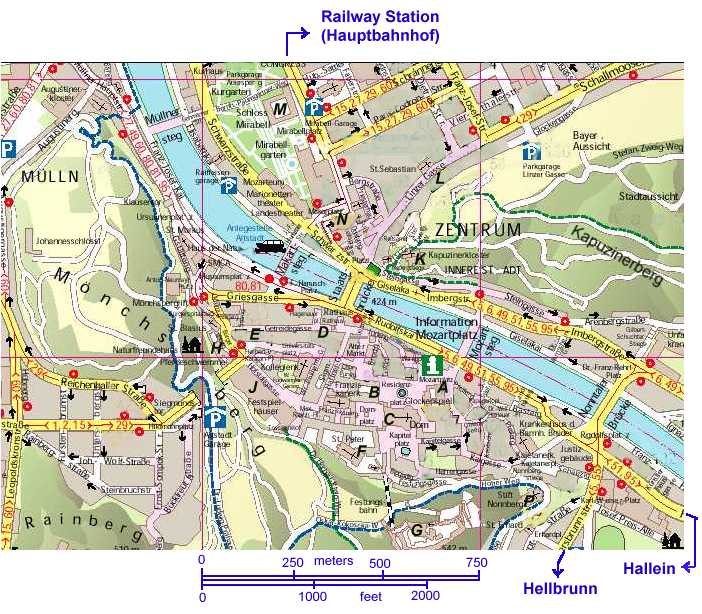 Salzburg Map and Salzburg Satellite Images