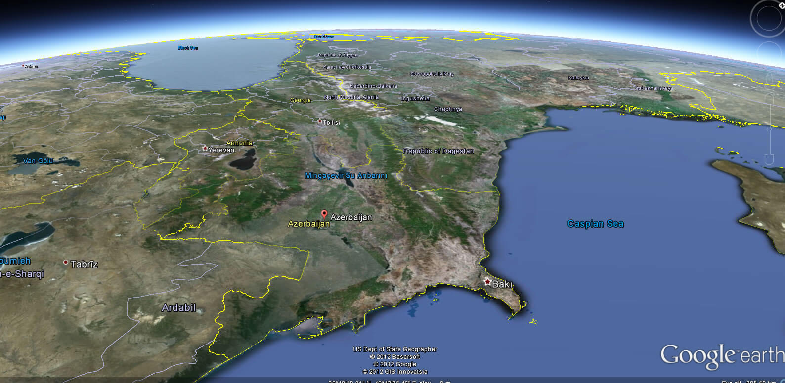 Azerbaijan Map and Azerbaijan Satellite Images