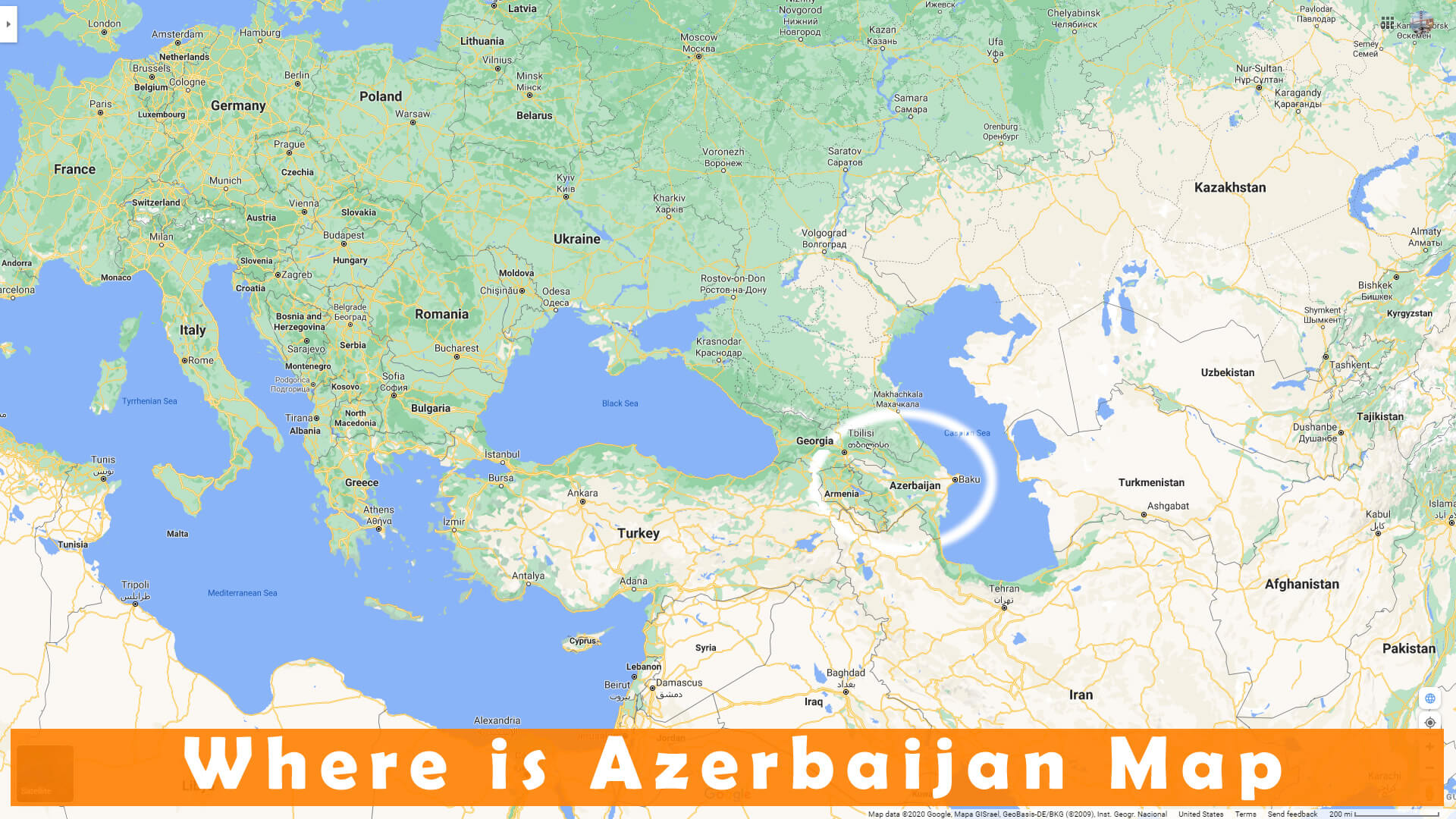 Azerbaijan Map and Azerbaijan Satellite Images