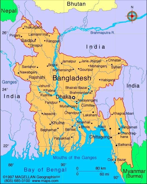 Sylhet Map and Sylhet Satellite Image