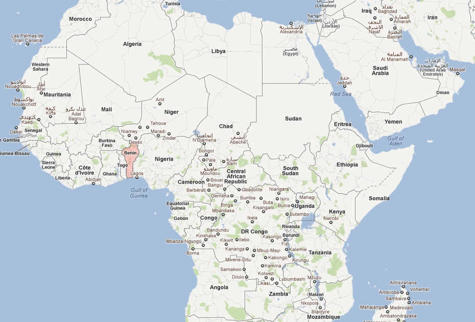 Benin Map and Benin Satellite Images
