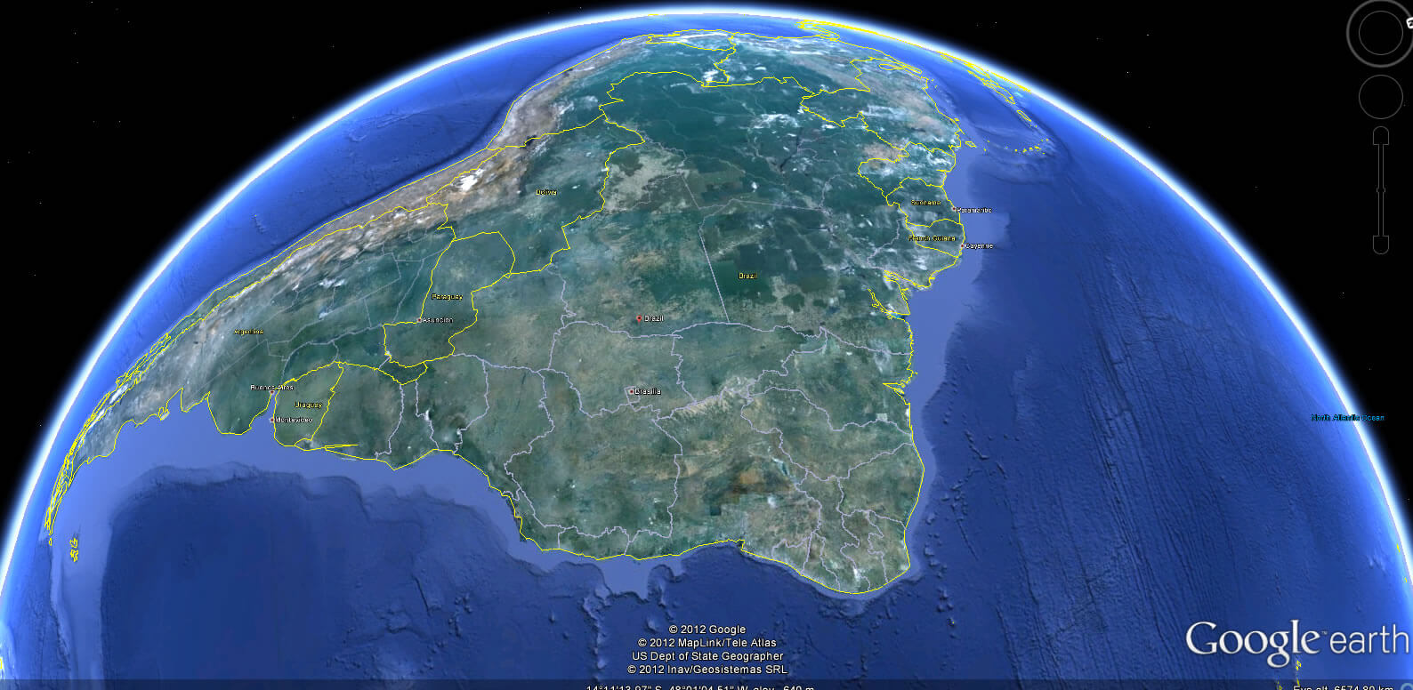 Brazil Map and Brazil Satellite Images