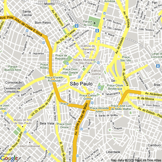 Tourist Map Of Downtown Sao Paulo