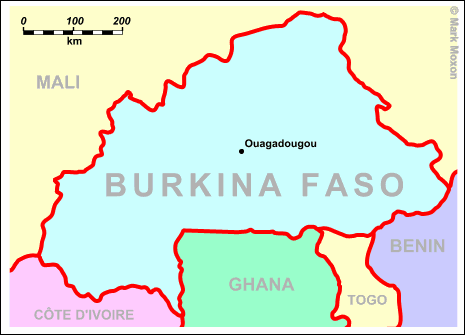 Burkina Faso Map and Burkina Faso Satellite Images