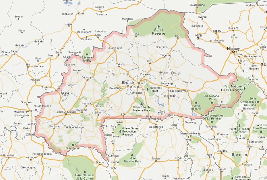 Burkina Faso Map - Burkina Faso