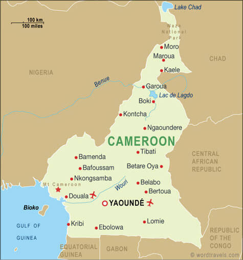 Cameroon Map and Cameroon Satellite Images