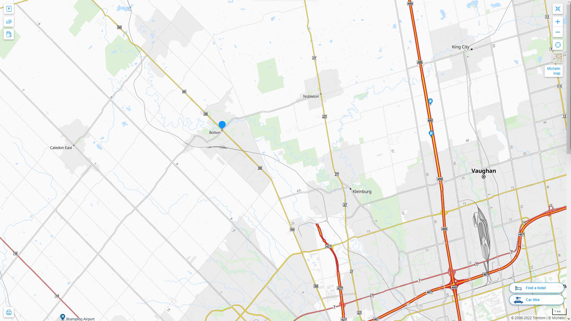 Bolton Map - Canada