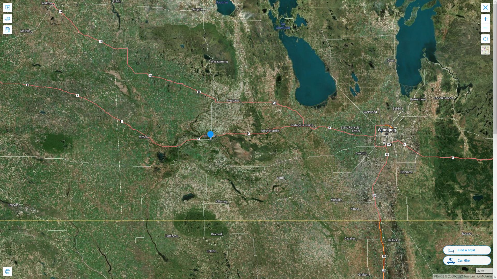 Brandon Map and Brandon Satellite Images