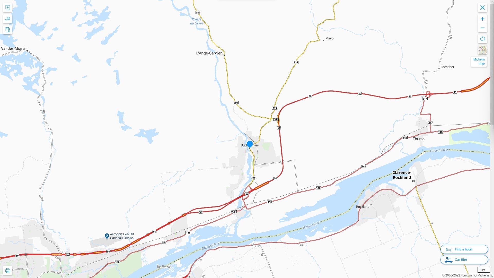Buckingham Map and Buckingham Satellite Images