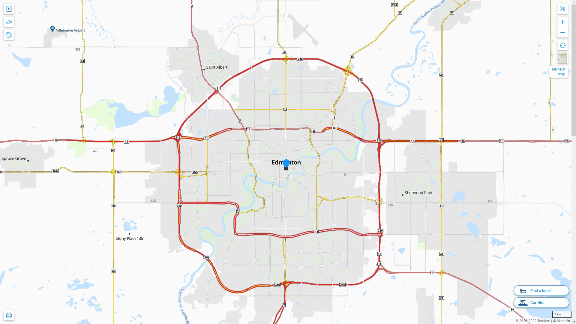 Edmonton Map and Edmonton Satellite Images