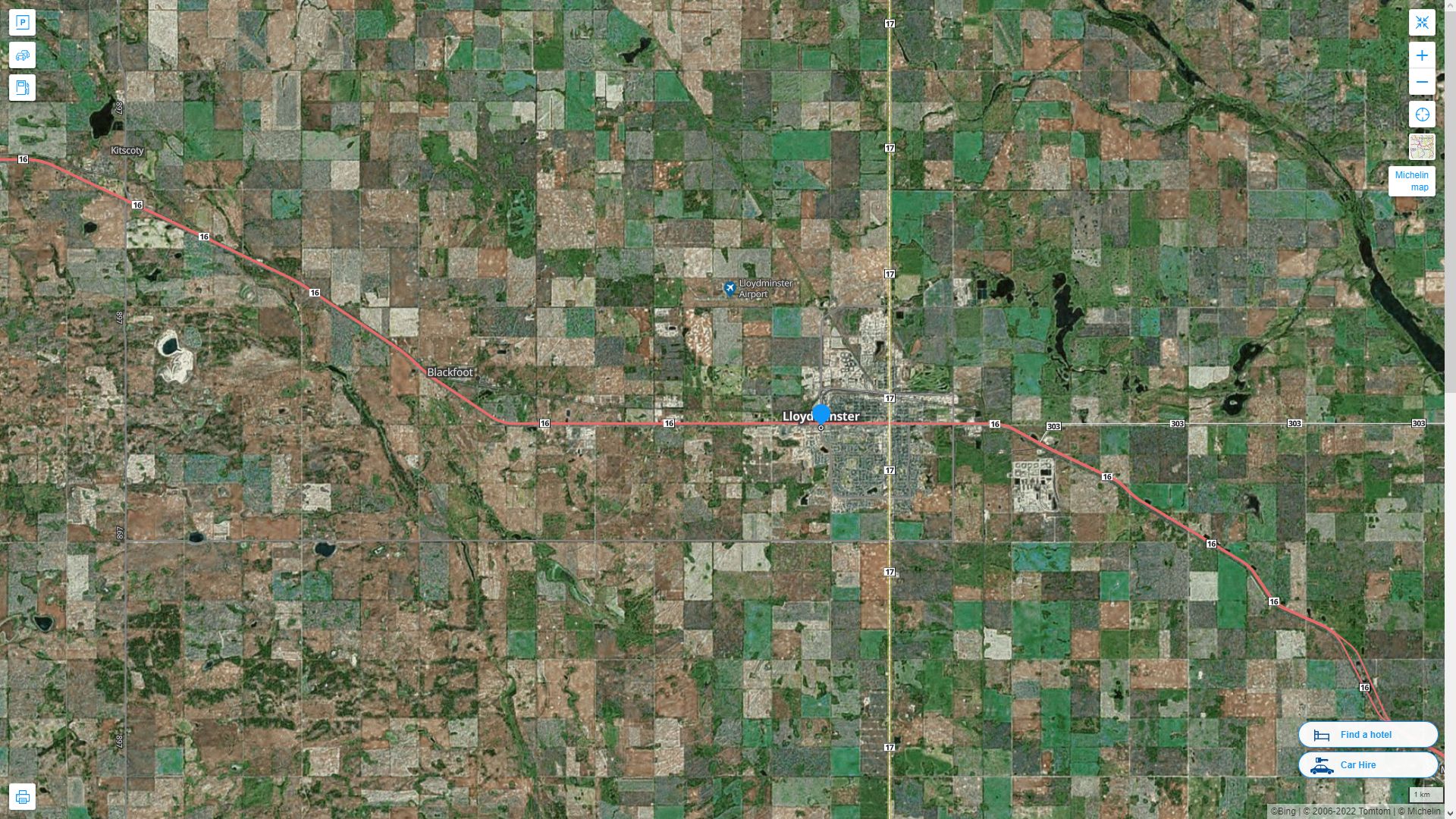 Lloydminster Map and Lloydminster Satellite Images