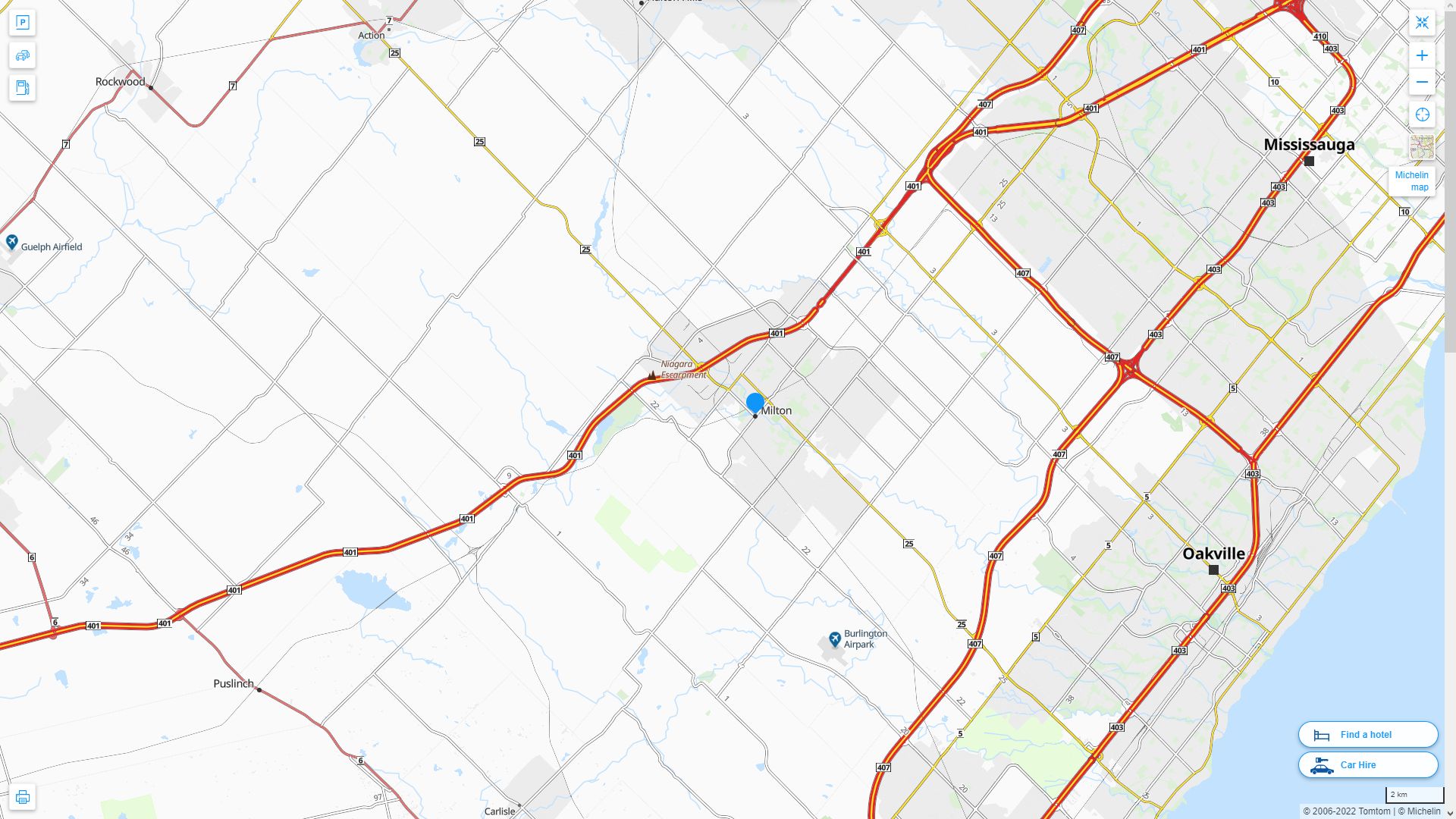 Milton Map and Milton Satellite Images