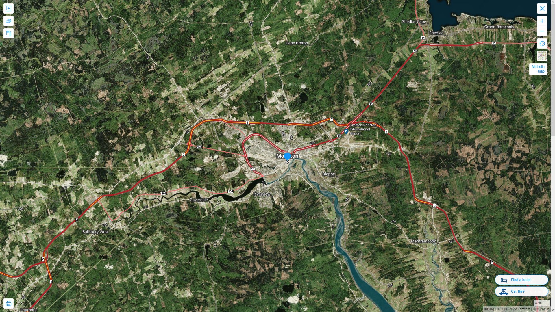 Moncton Map - Canada