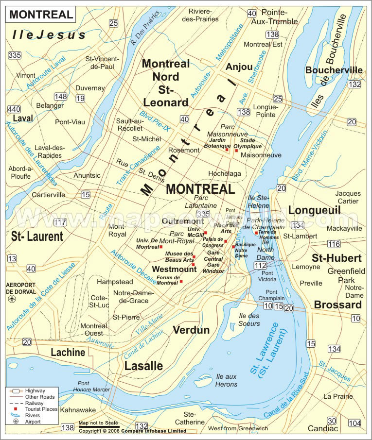 Montreal Map - Where is Montreal?