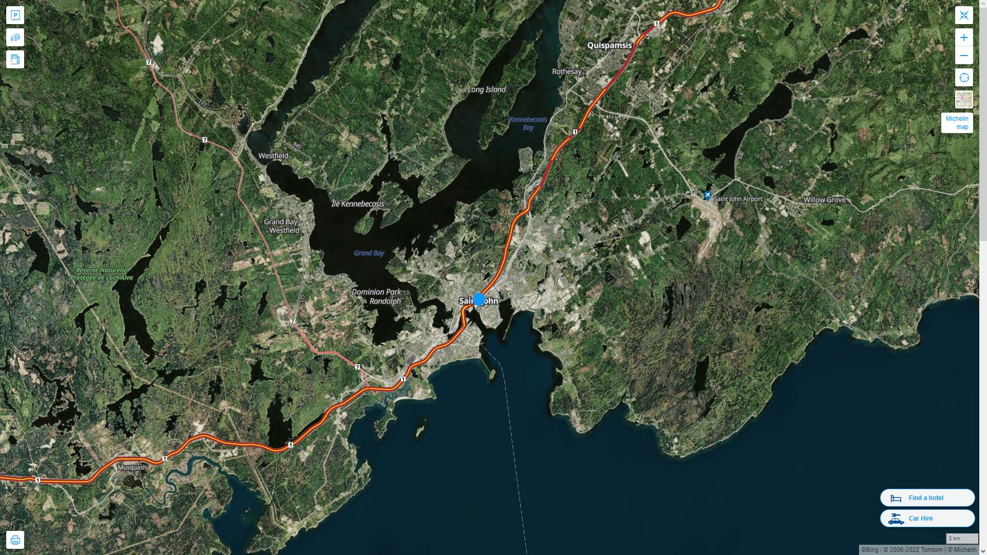 Saint John Map and Saint John Satellite Images