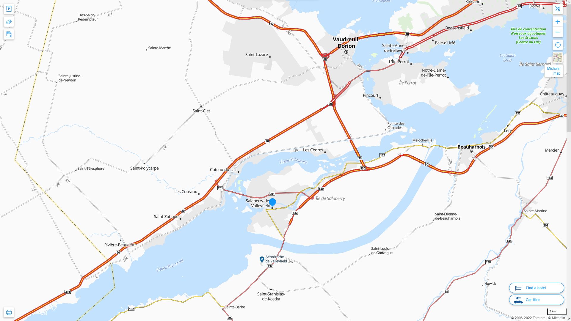 Salaberry de Valleyfield Map and Salaberry de Valleyfield Satellite Images