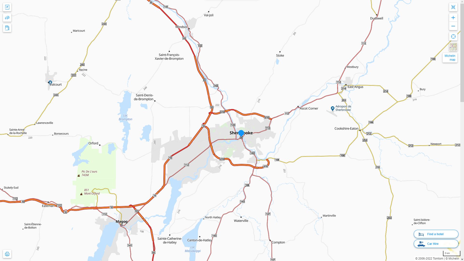 Sherbrooke Map - Canada