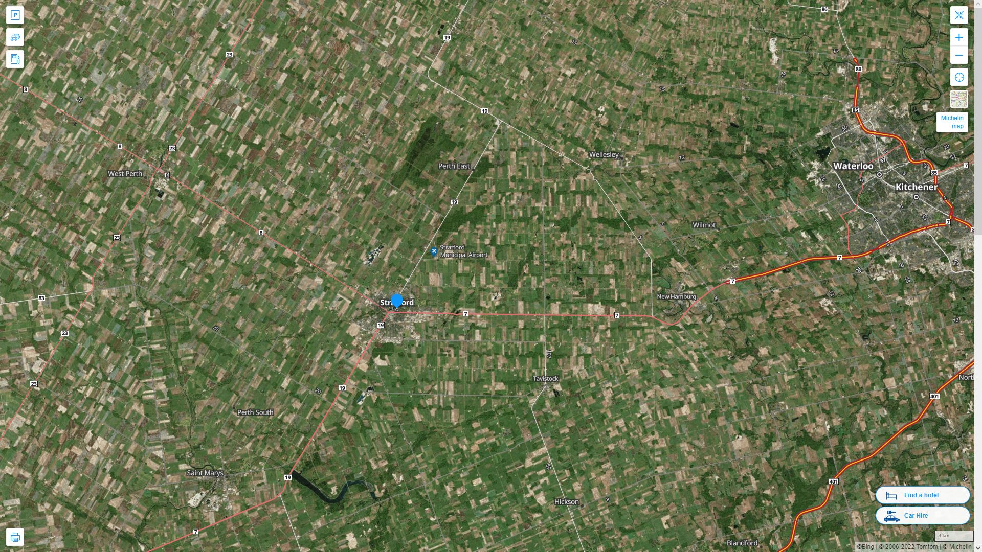 Stratford Map - Canada