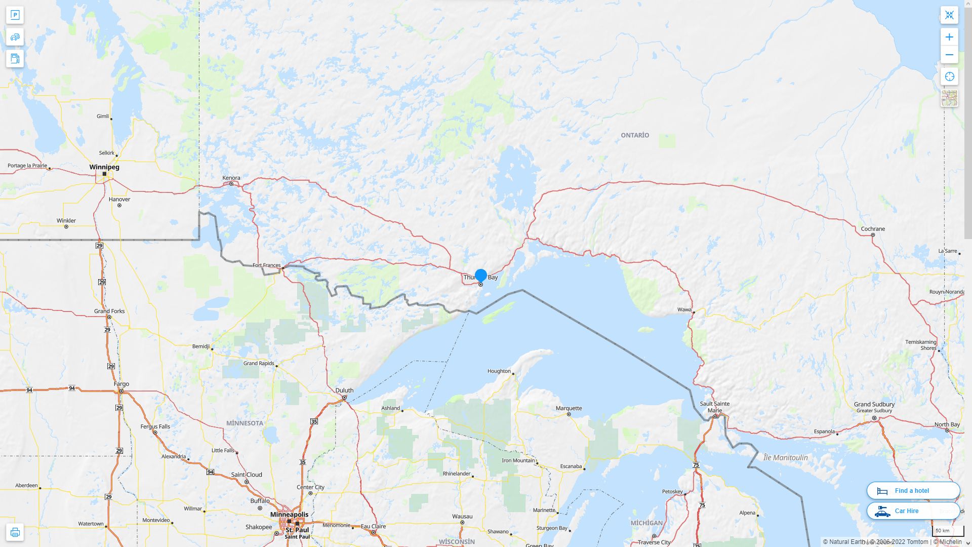 Thunder Bay Map and Thunder Bay Satellite Images
